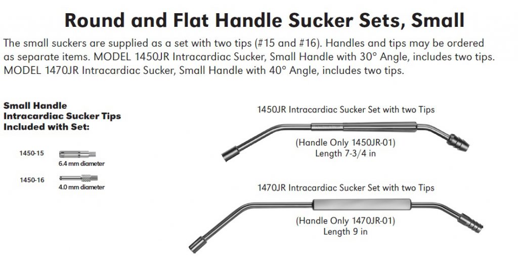 Small Suction Sets – Small, Round and Flat Handle – Pemco Incorporated